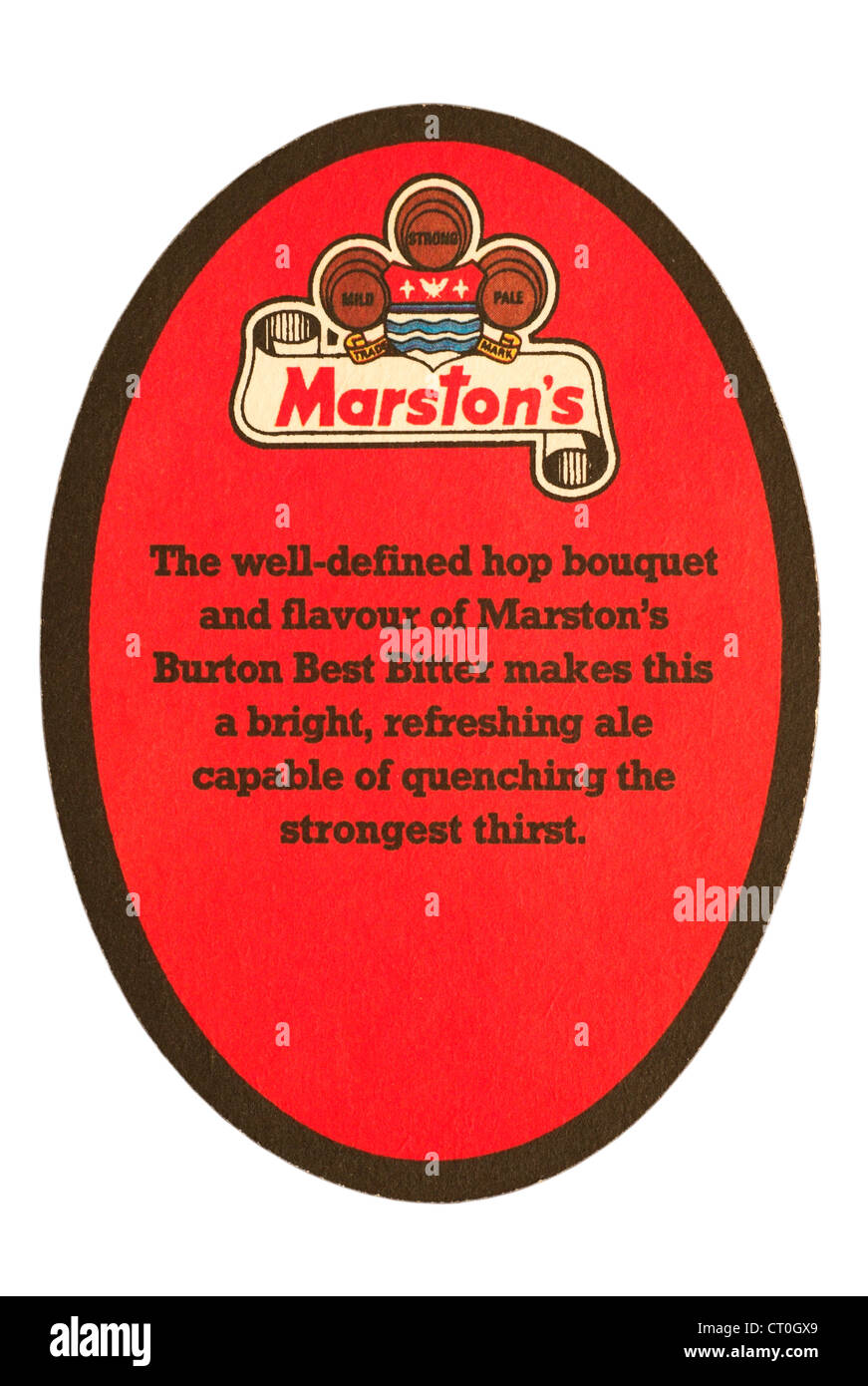 Beer Mat / drip mat - Marston's Brewery, Burton upon Trent, England ...
