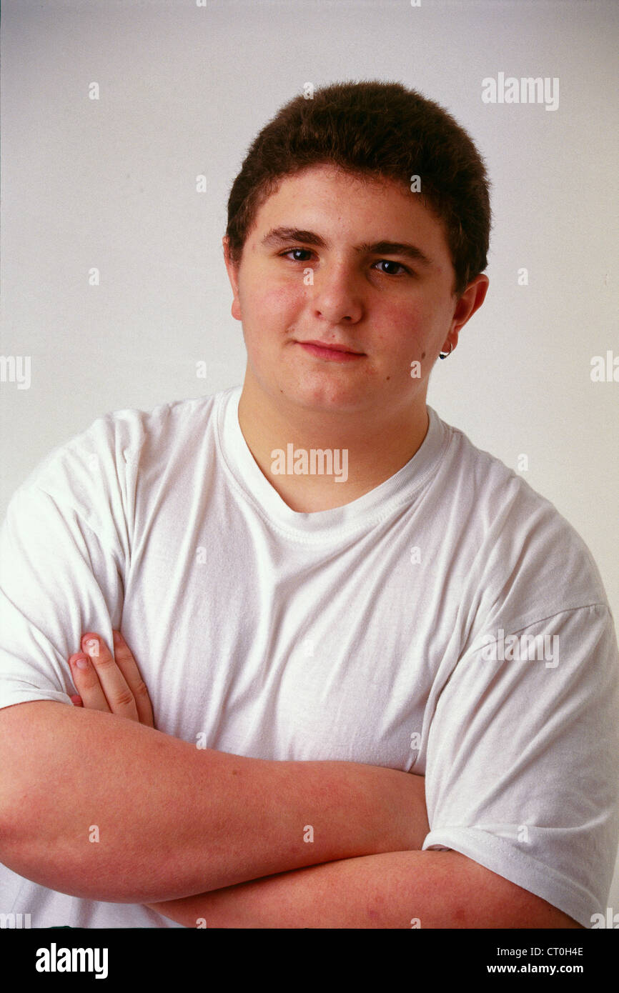 Obese teenager male hi-res stock photography and images - Alamy