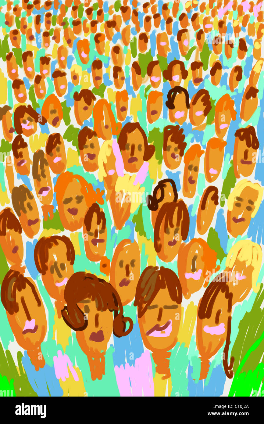 Drawing crowds hi-res stock photography and images - Alamy