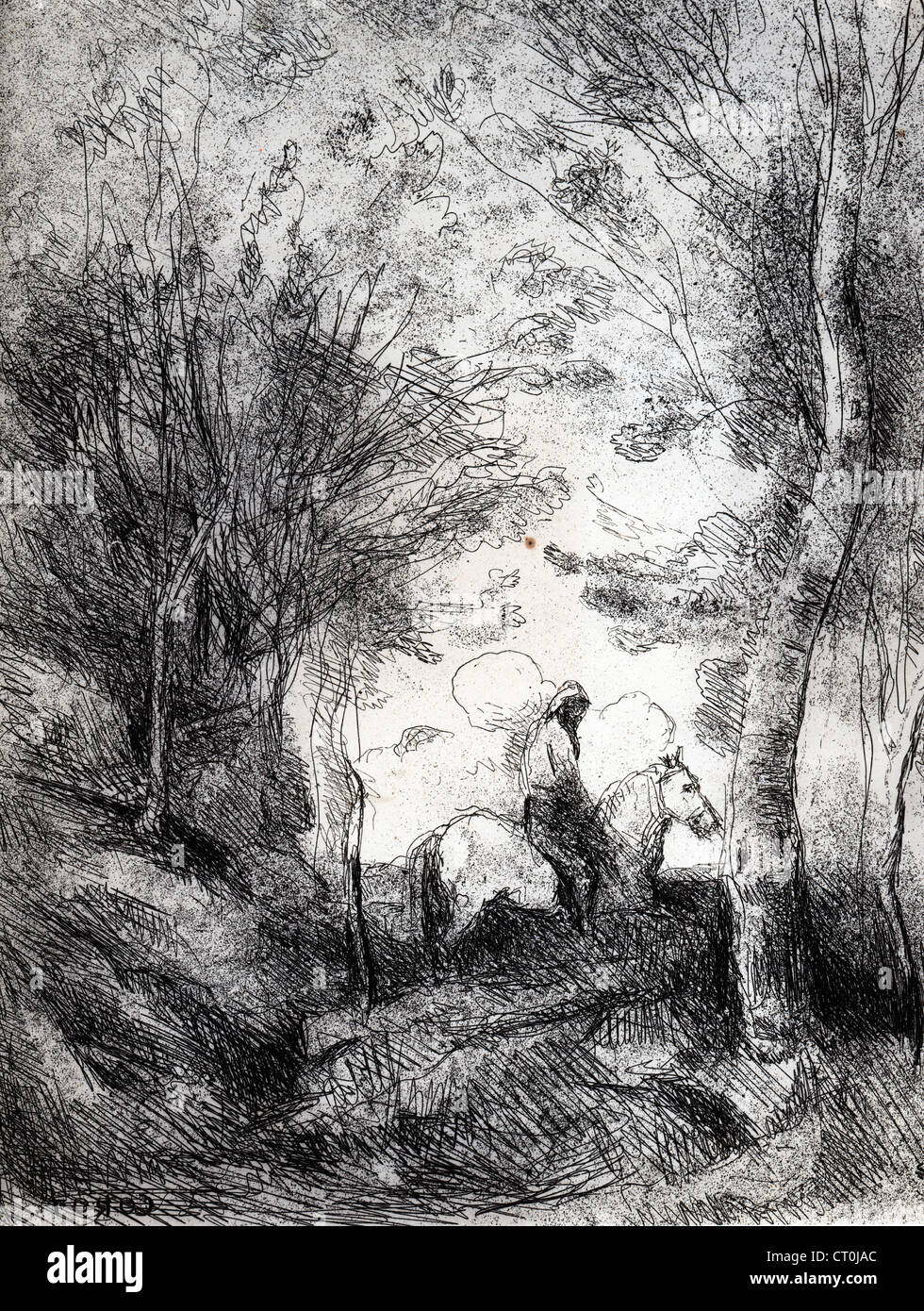 Camille corot engraving hi-res stock photography and images - Alamy