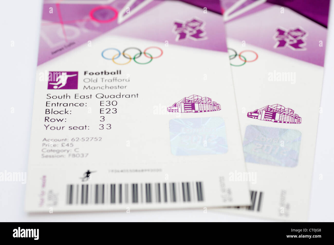 Olympic games tickets hi-res stock photography and images - Alamy