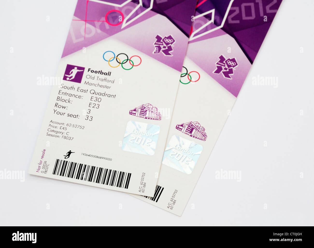 Olympic games tickets hi-res stock photography and images - Alamy
