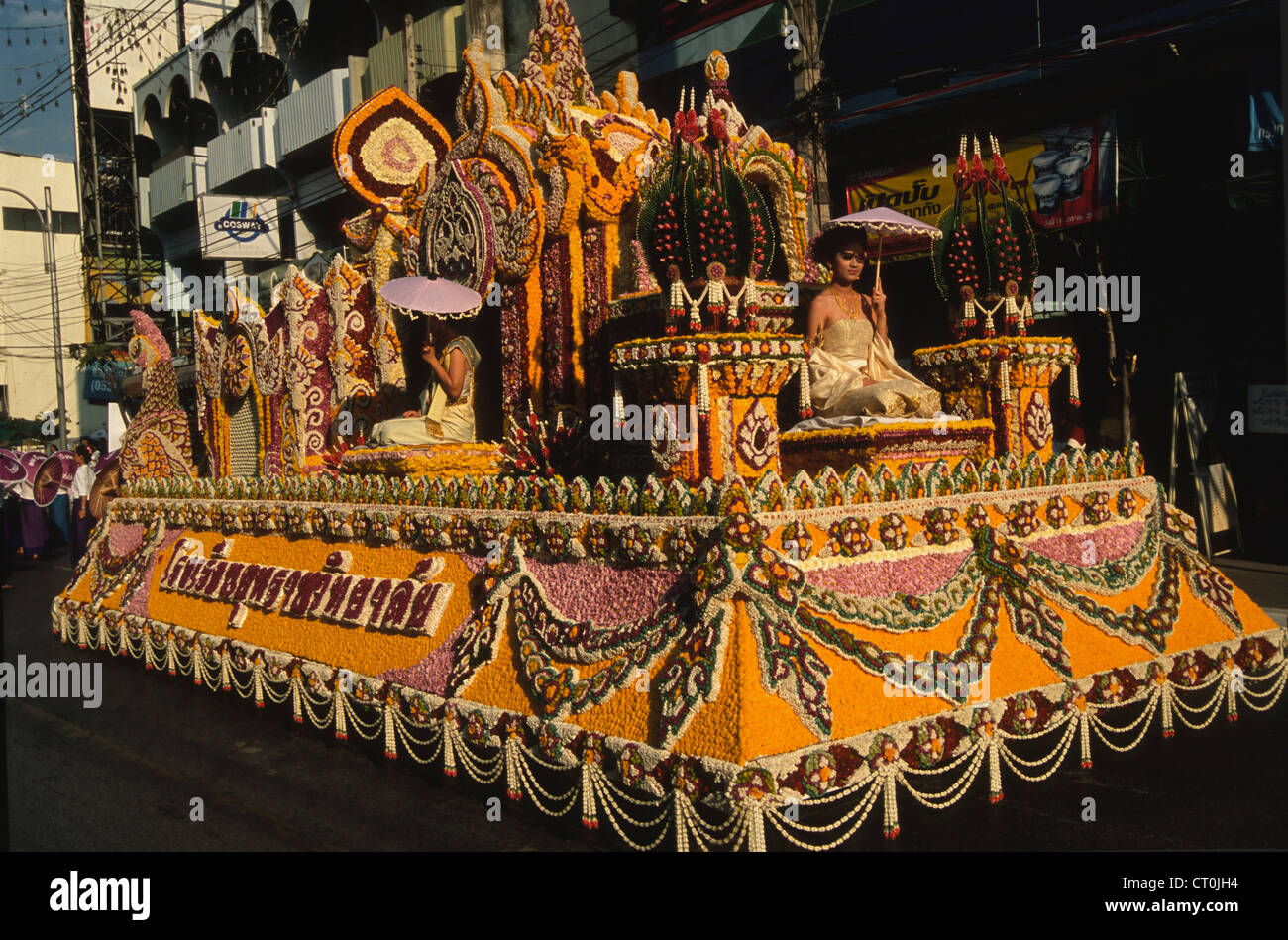 Thailand, Chiang Mai, Flower Festival, procession, float Stock Photo ...