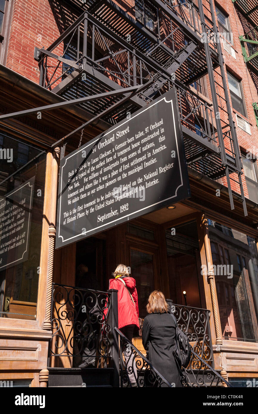 The Lower East Side Tenement Museum, 97 Orchard Street, NYC Stock Photo ...