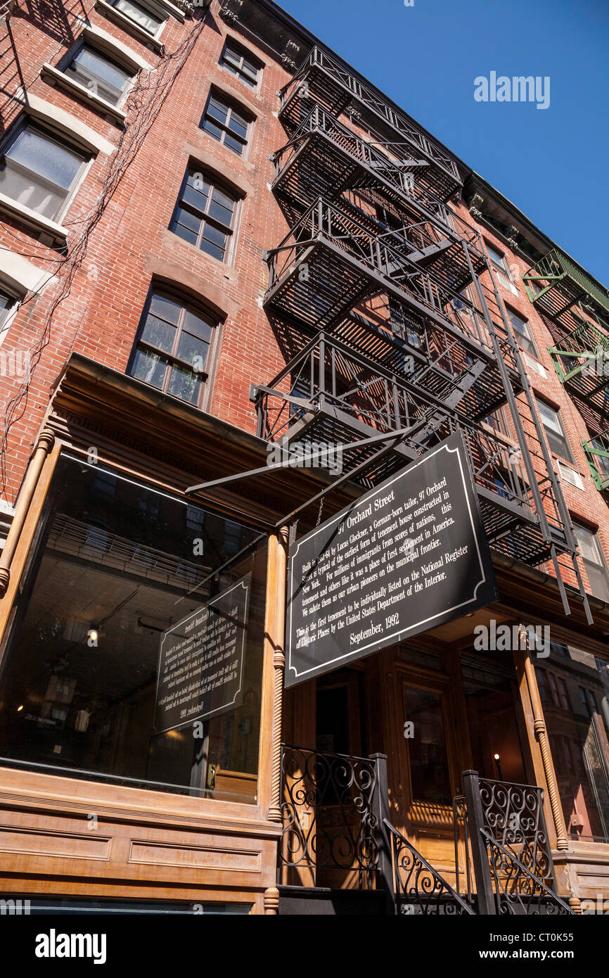 The Lower East Side Tenement Museum, 97 Orchard Street, NYC Stock Photo ...