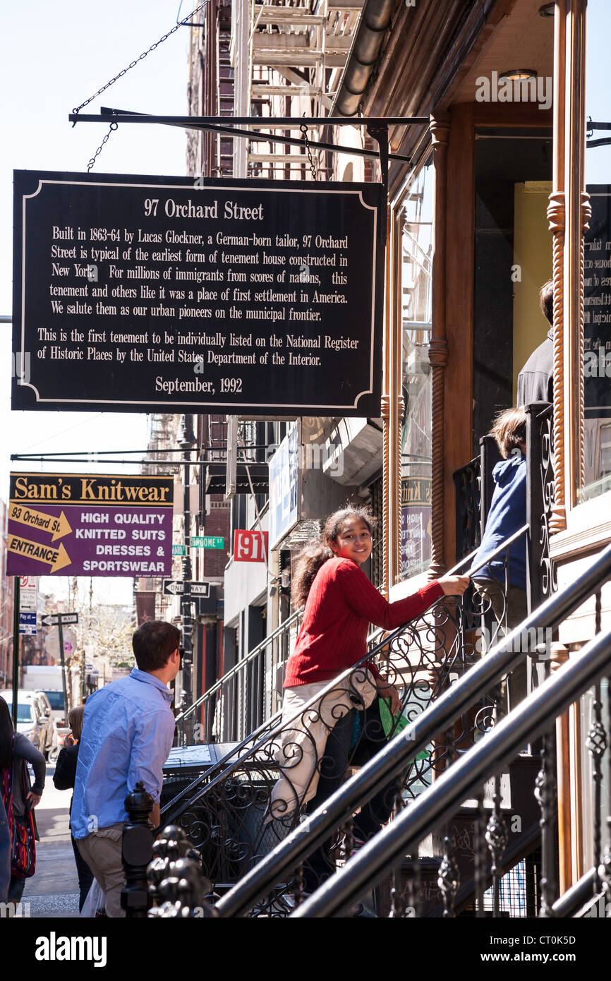 The Lower East Side Tenement Museum, 97 Orchard Street, NYC Stock Photo ...