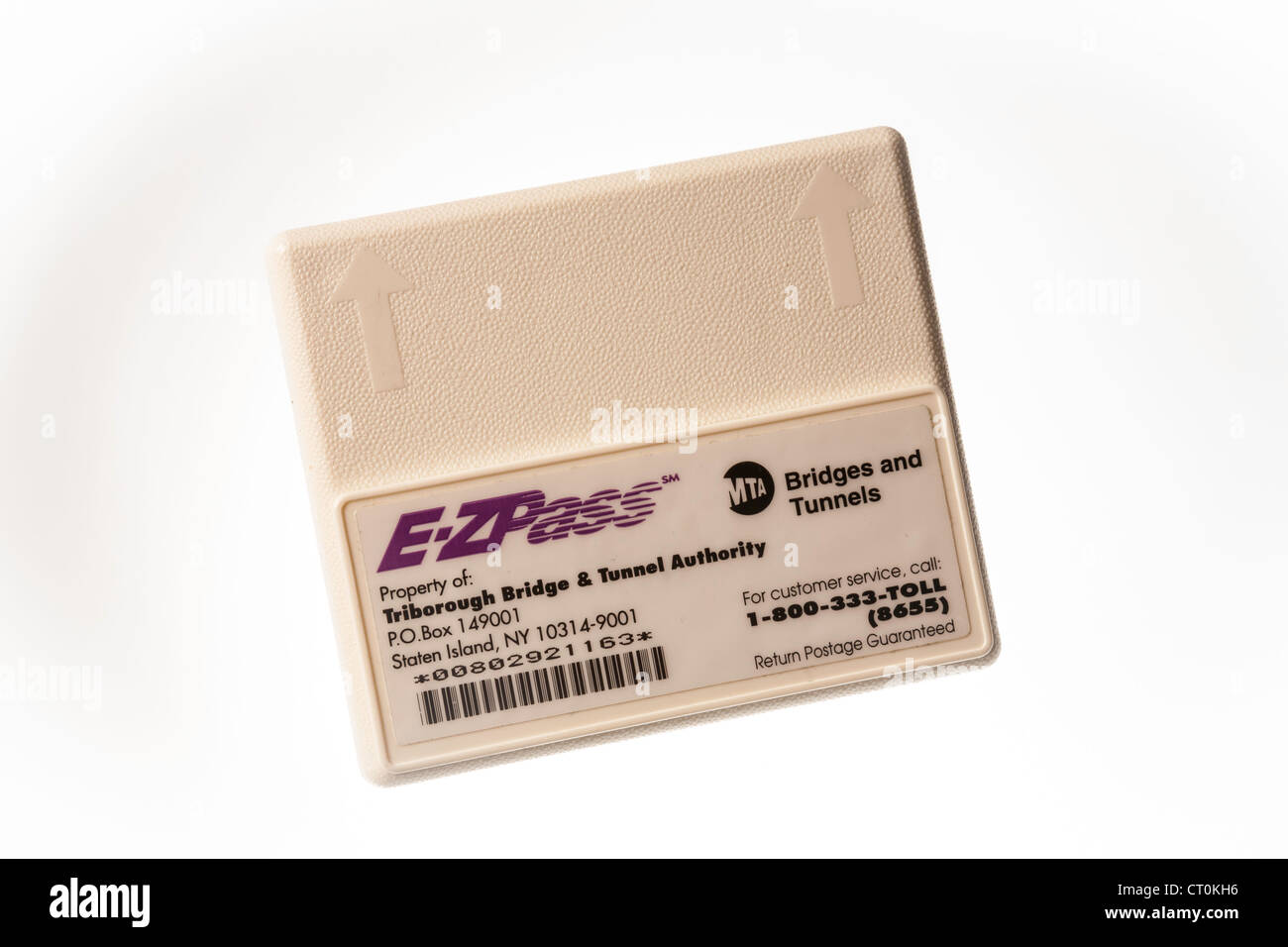 An E-ZPass system transponder unit (also known as a 'tag' or a 'pack ...
