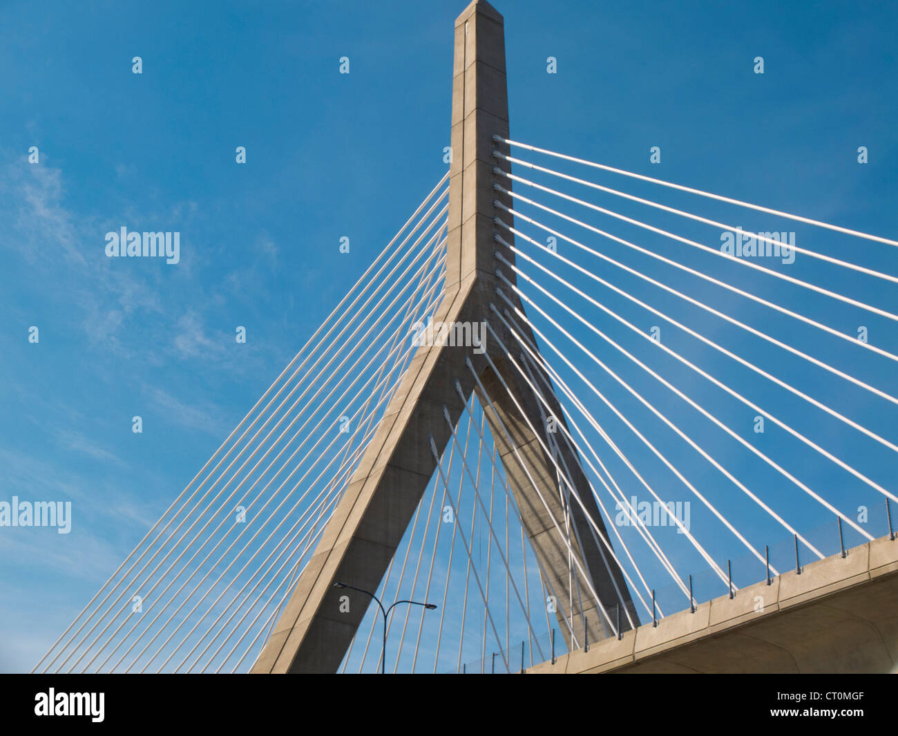 Leonard Zakim Bunker Hill Memorial bridge Boston Stock Photo - Alamy