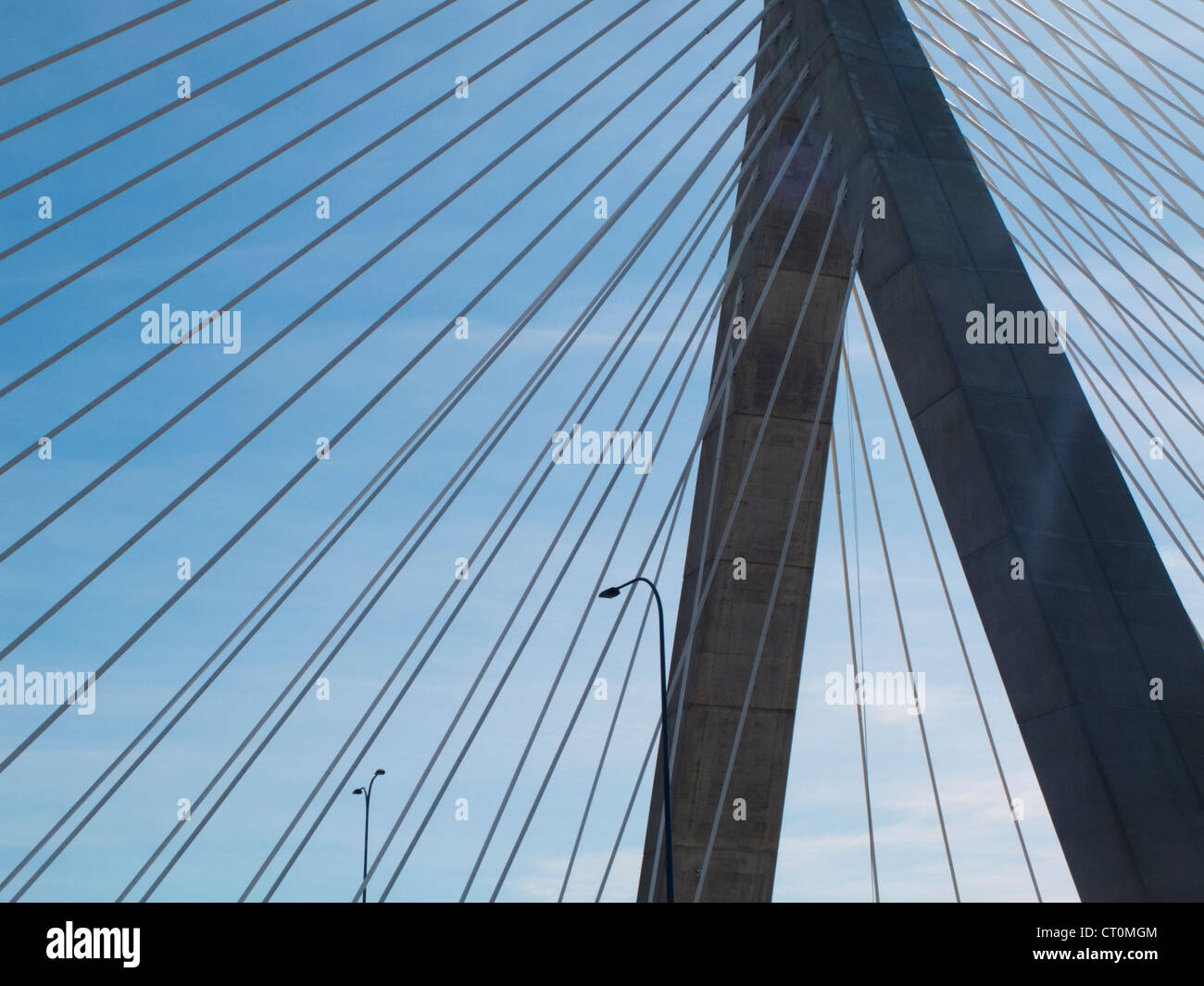 Leonard Zakim Bunker Hill Memorial bridge Boston Stock Photo - Alamy