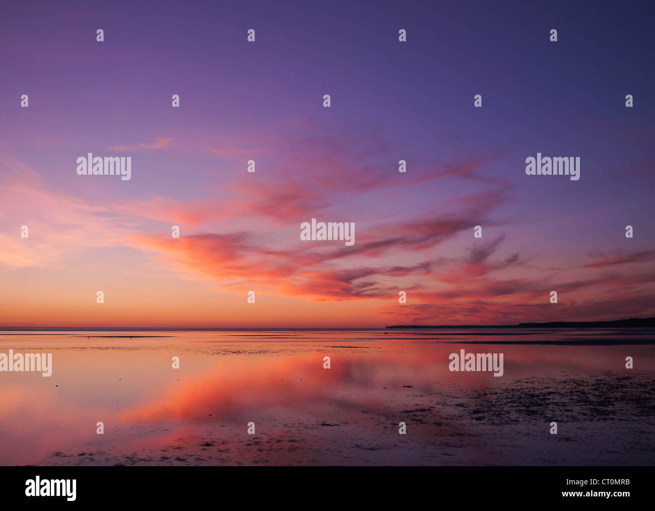 Sunset and White Sea in summer season Stock Photo - Alamy
