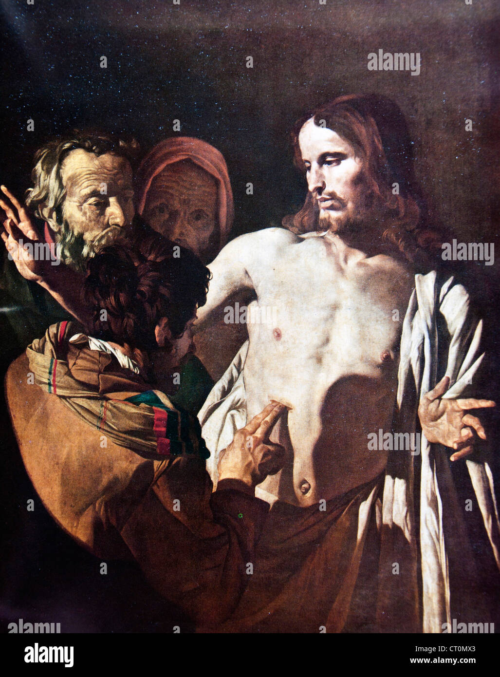 The Incredulity of St Thomas – Matthias Stomer Stock Photo - Alamy