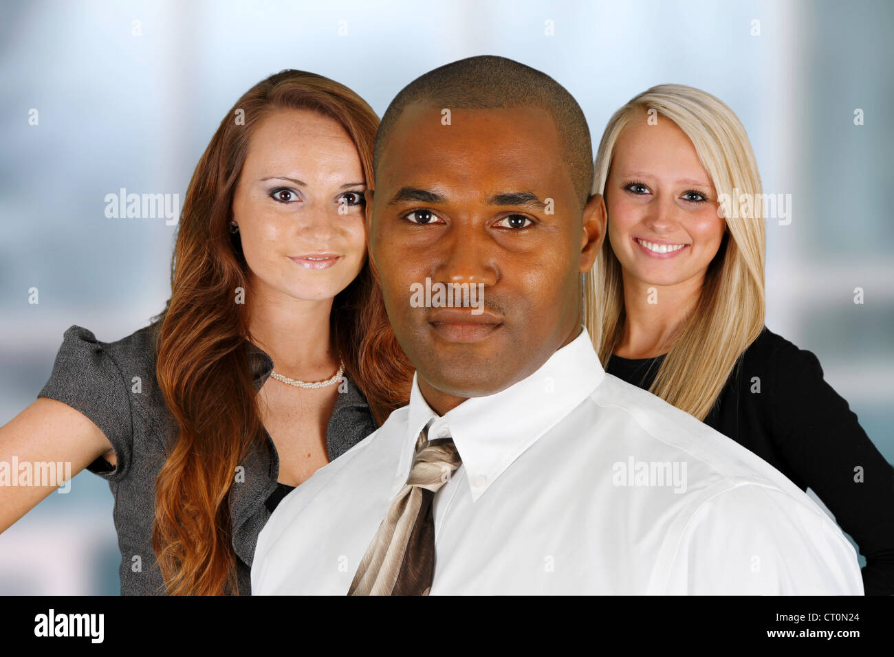 Business Team of Mixed Races at Office Stock Photo - Alamy