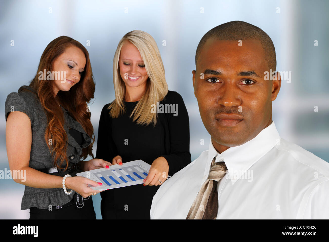Business Team of Mixed Races at Office Stock Photo - Alamy