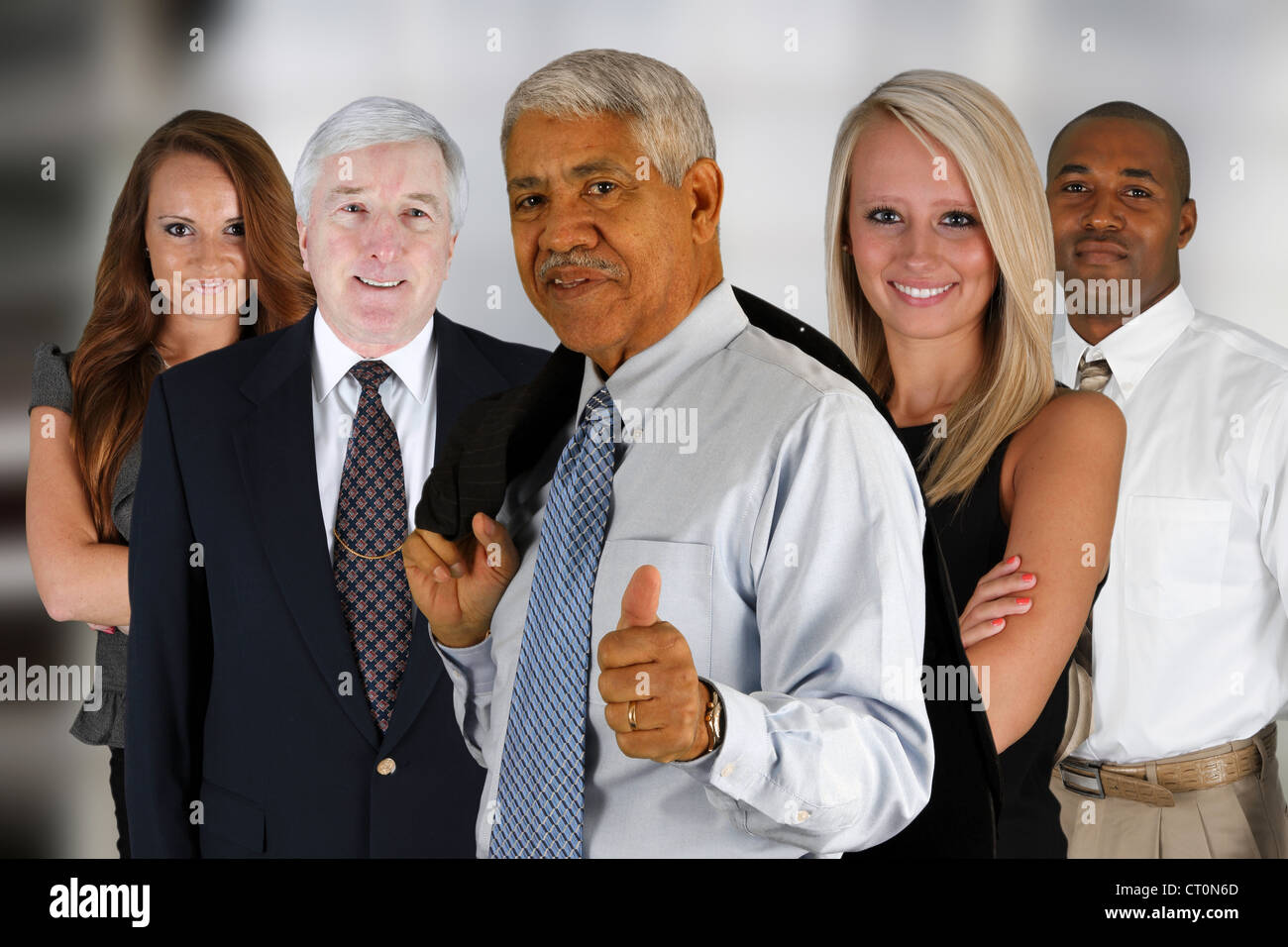 Business Team of Mixed Races at Office Stock Photo - Alamy