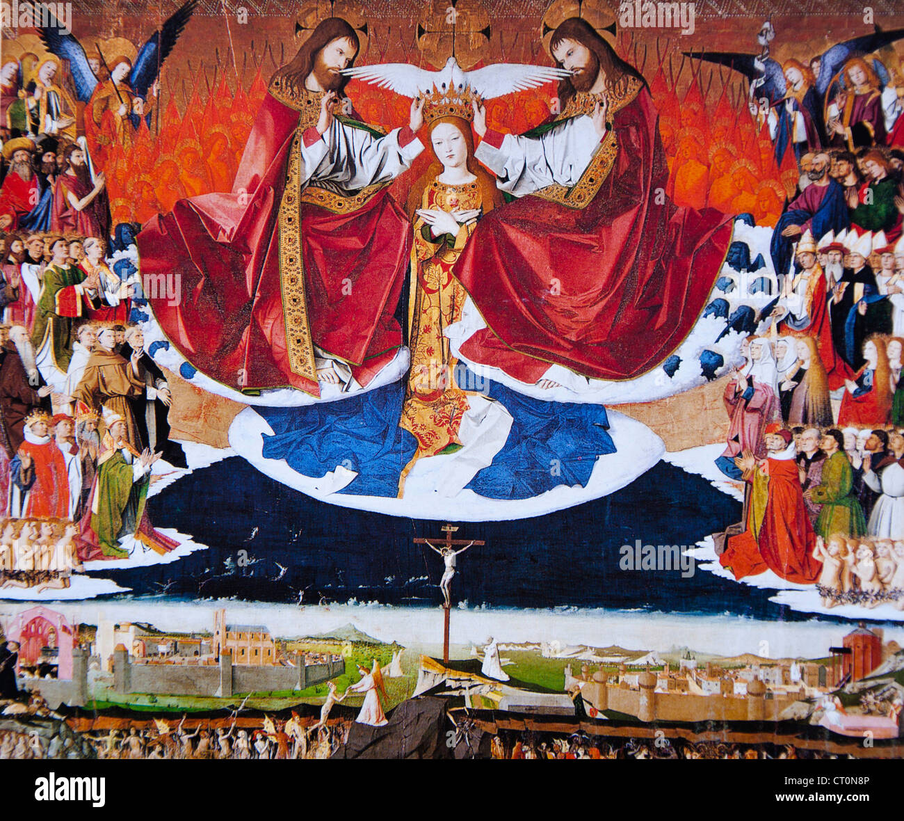Enguerrand Quarton - The Coronation of the Virgin (1453 Stock Photo - Alamy