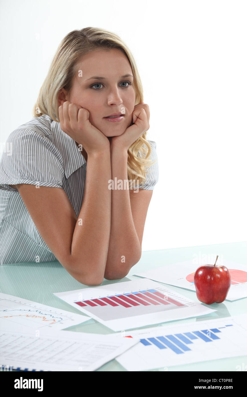 Distracted office worker Stock Photo - Alamy