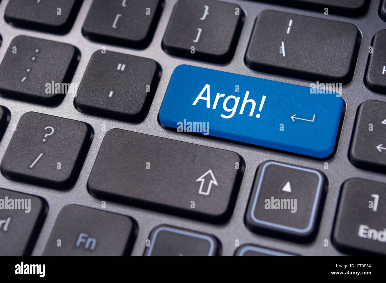 anger or angry concepts, with argh expression on keyboard Stock Photo ...