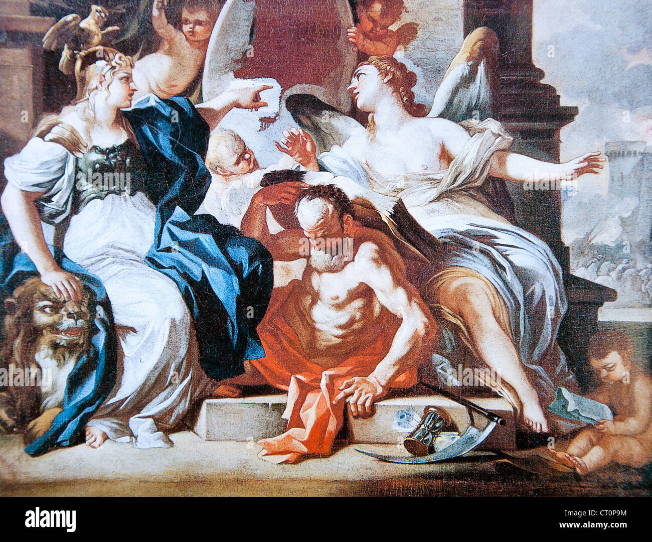Francesco Solimena – An Allegory of Louis XIV Stock Photo - Alamy