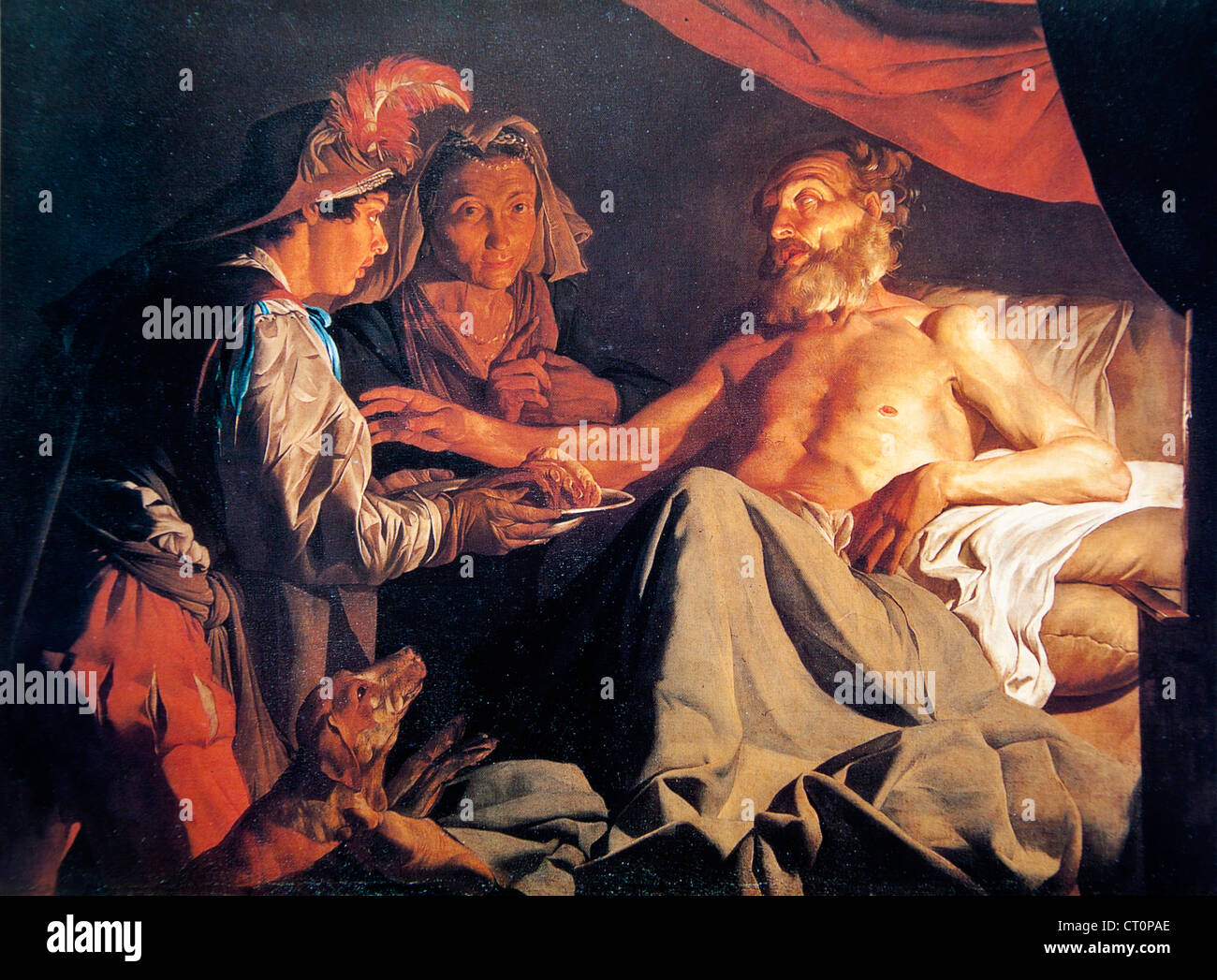 Matthias Stomer - Isaac Blessing Jacob Stock Photo - Alamy