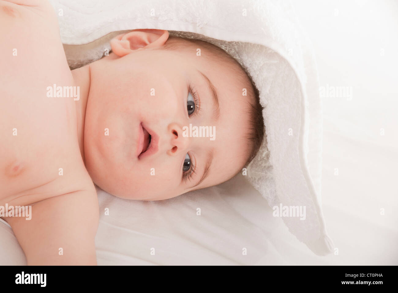 happy small baby isolated on white Stock Photo - Alamy