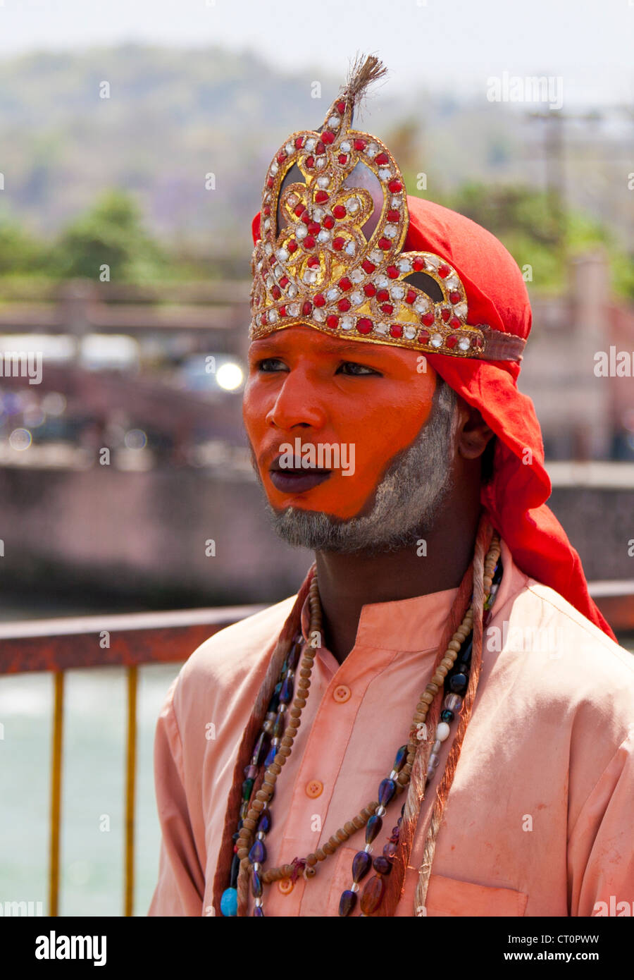 Sacred man in India Stock Photo - Alamy