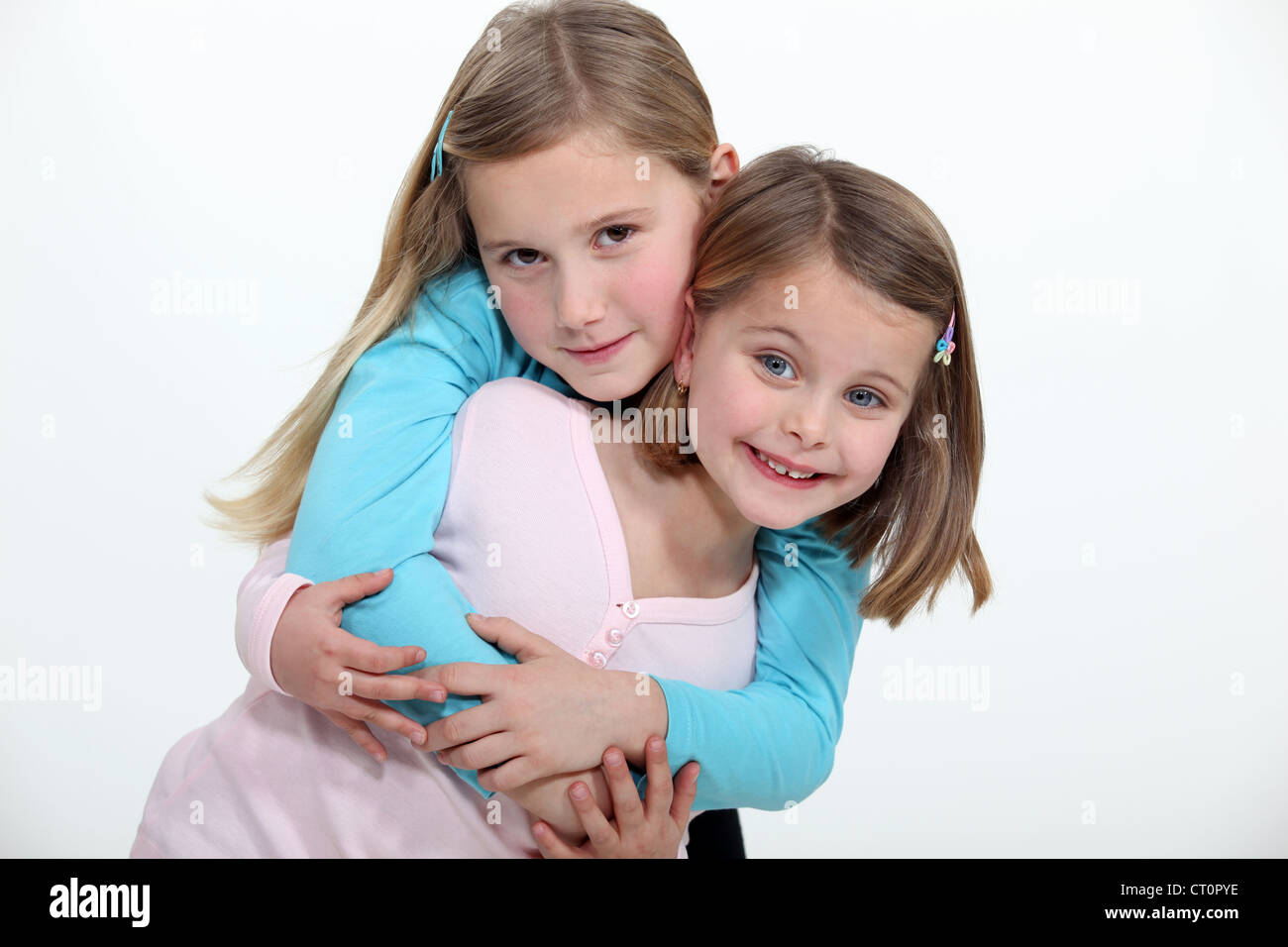 Two girls playing Stock Photo - Alamy