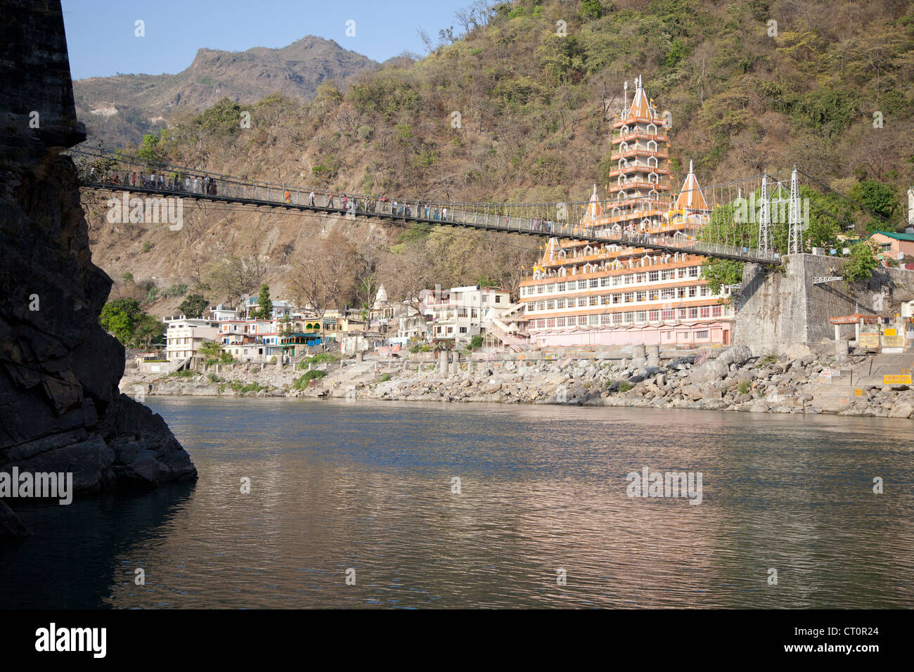 Laxman Jhula bridge Stock Photo - Alamy