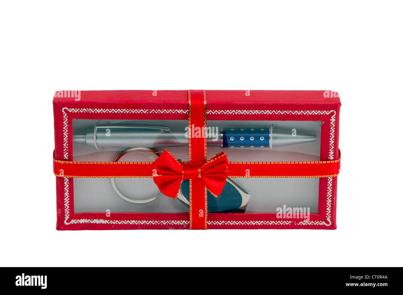 Black box red ribbon Cut Out Stock Images & Pictures - Alamy