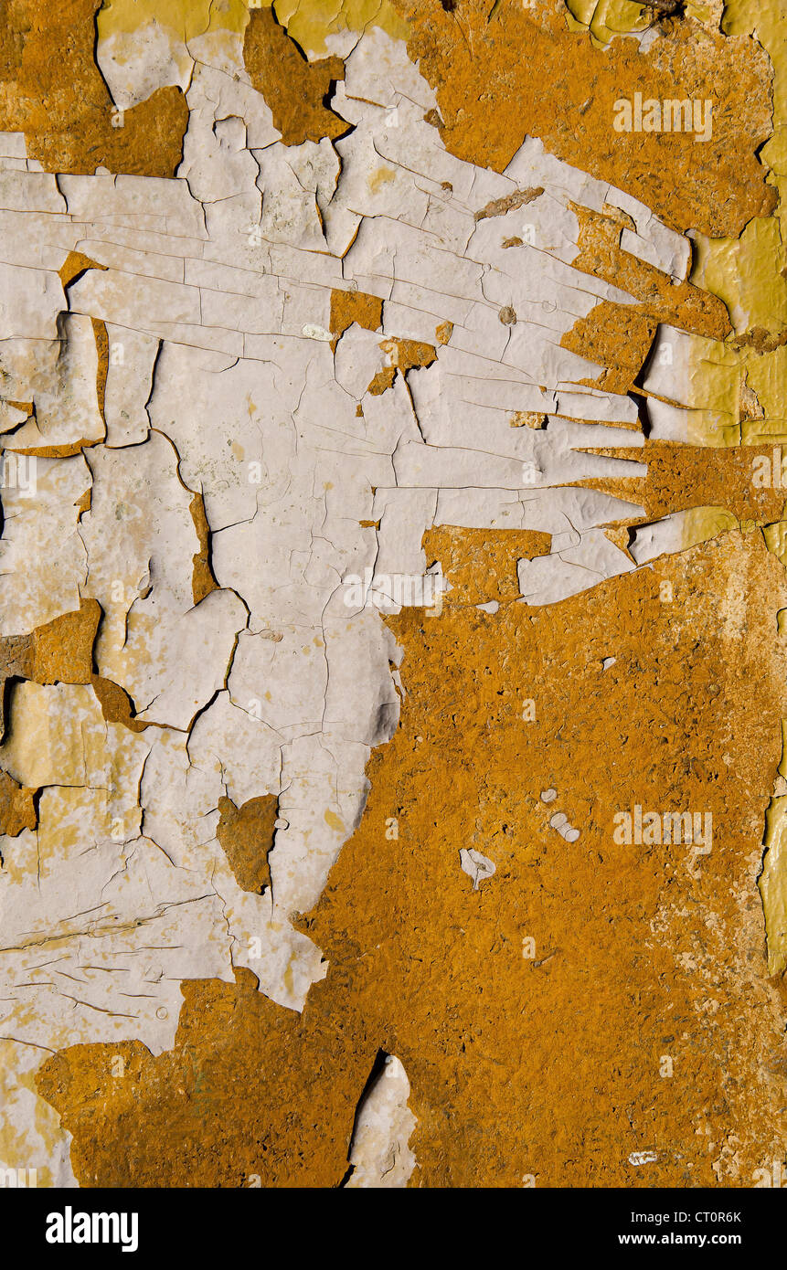 Background of the old painted wall with the loose paint Stock Photo - Alamy
