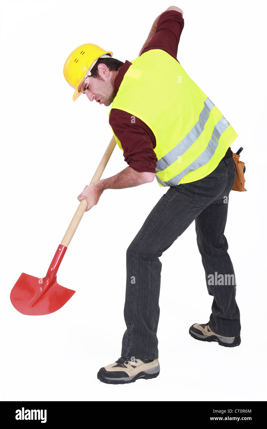 Man digging a hole Cut Out Stock Images & Pictures - Alamy