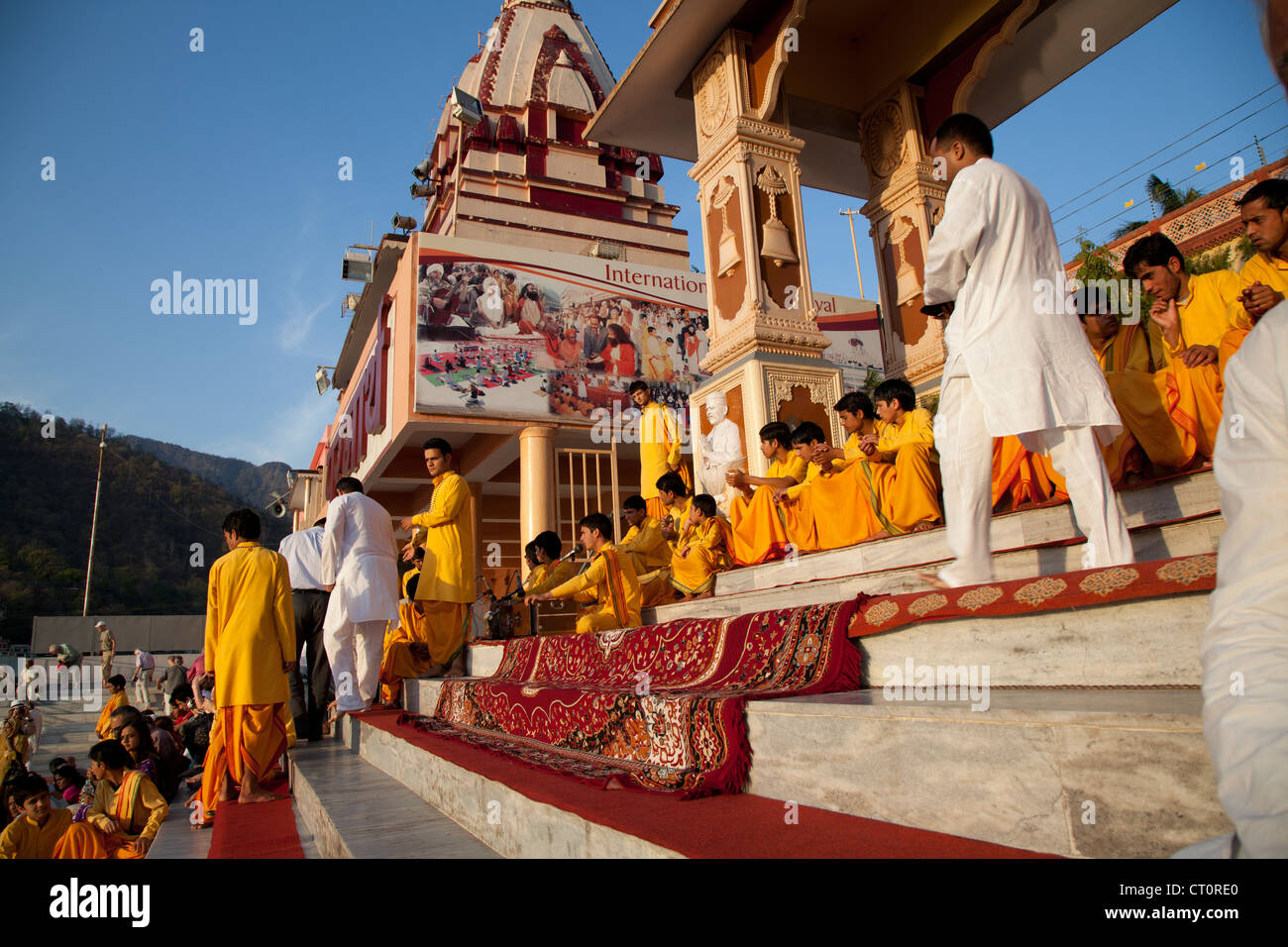 Buddhist monks in a religious ceremony Stock Photo - Alamy