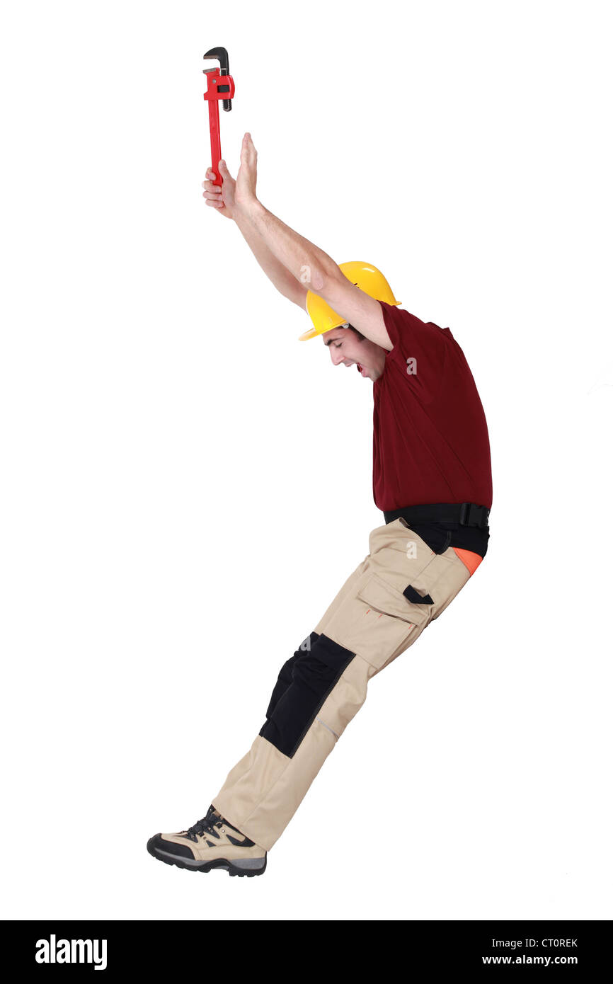 Tradesman in a photo studio Stock Photo - Alamy