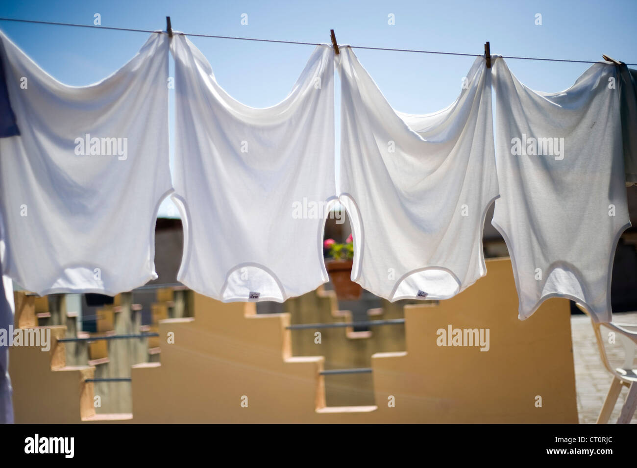 Clothes Line On Roof High Resolution Stock Photography and Images - Alamy