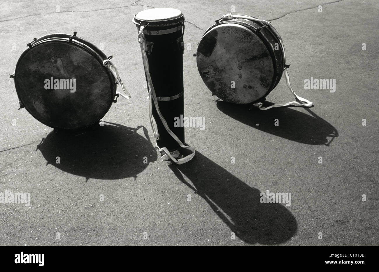 Drums are on the road Stock Photo - Alamy