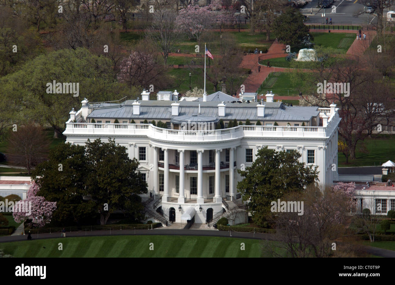 The white house washington dc aerial hi-res stock photography and ...