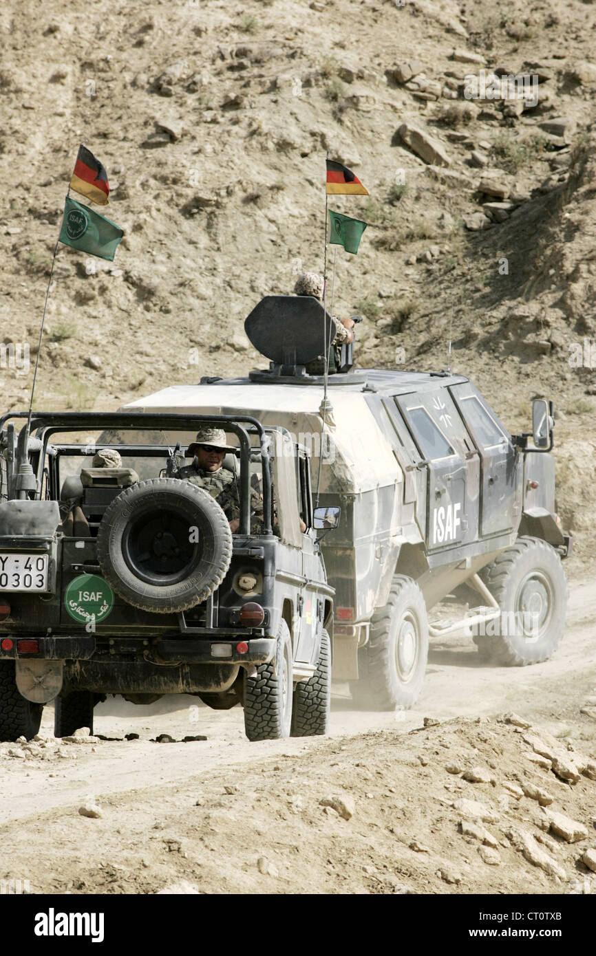 German ISAF patrol outside Kabul Stock Photo - Alamy
