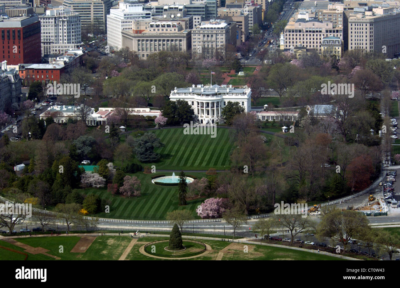 The white house washington dc aerial hi-res stock photography and ...