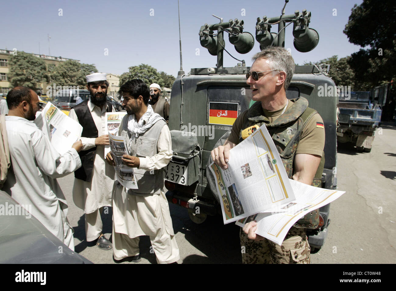 German ISAF soldiers of the Operational Information Unit Stock Photo ...