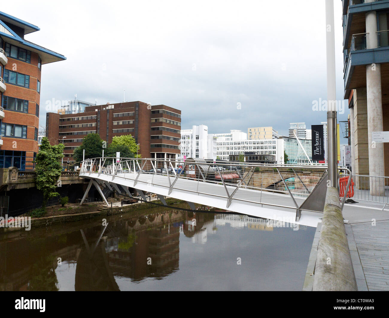 Spinningfields footbridge over the River Irwell linking Salford with ...