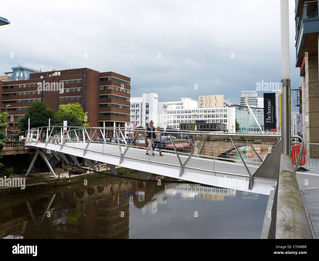Architecture construction river irwell walkway england salford city ...