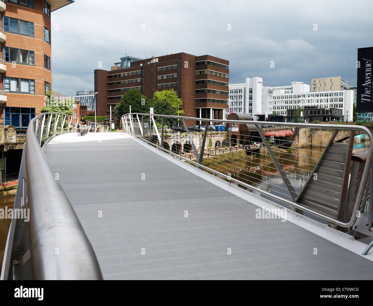 Spinningfields footbridge over the River Irwell linking Salford with ...