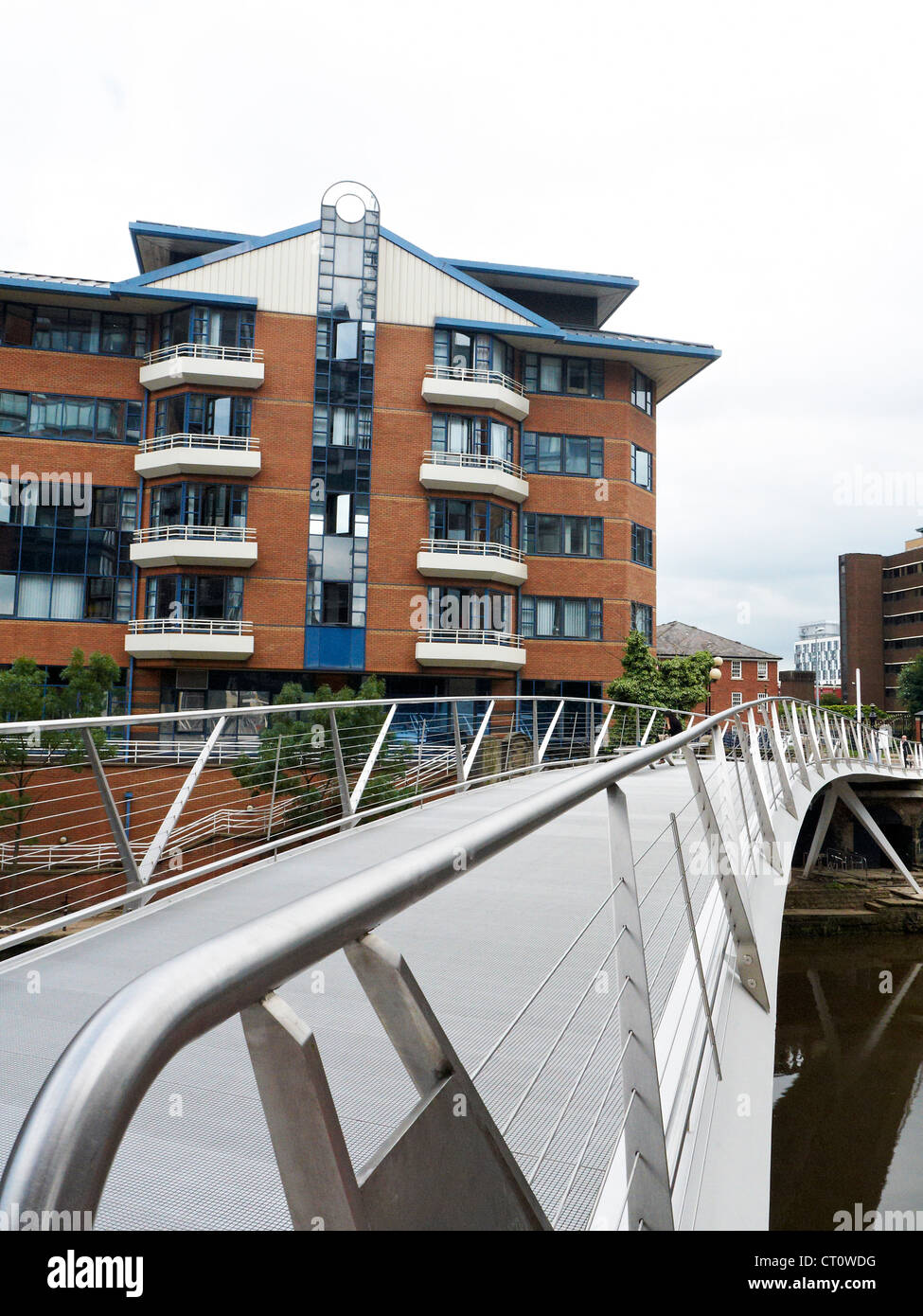 Spinningfields footbridge over the River Irwell linking Salford with ...