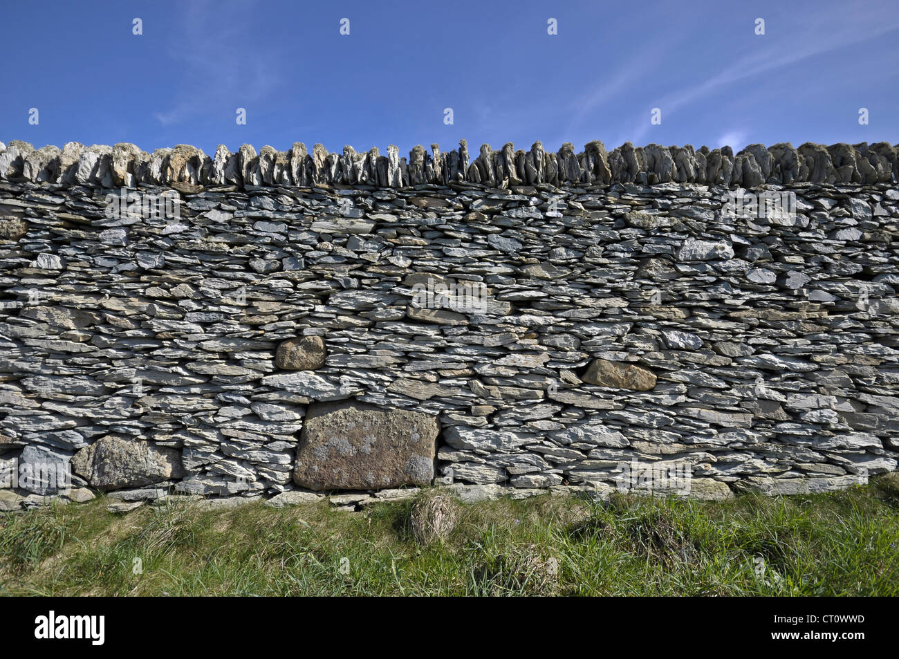 Dry stone walling on Anglesey North Wales Stock Photo - Alamy