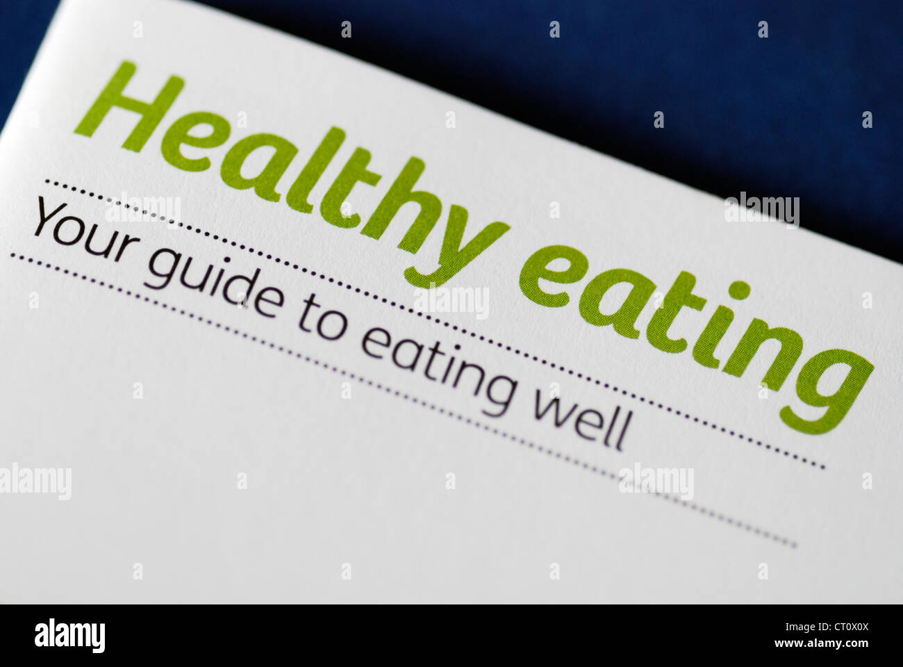 A leaflet about healthy eating Stock Photo - Alamy