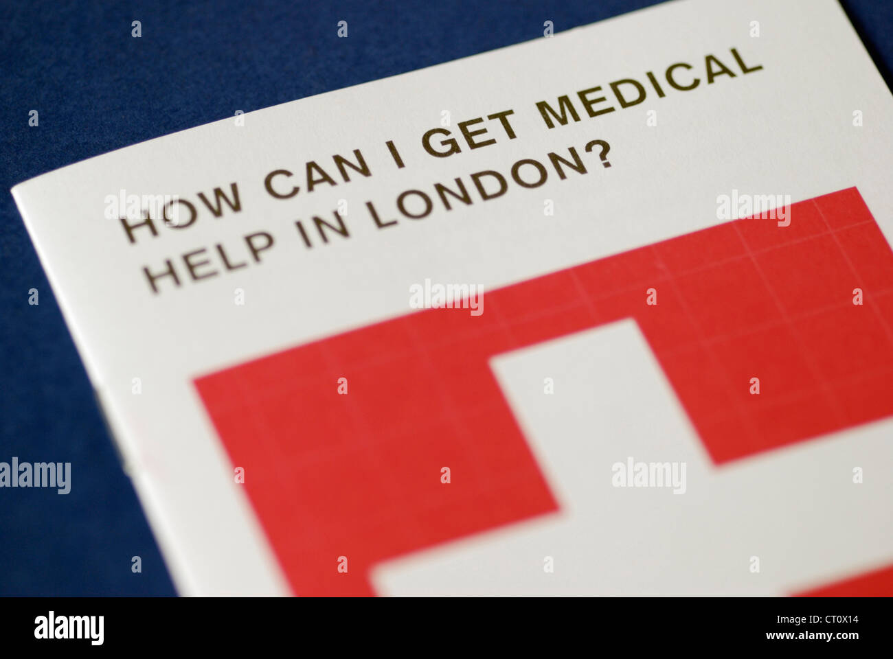 Leaflet about getting medical help in London Stock Photo - Alamy