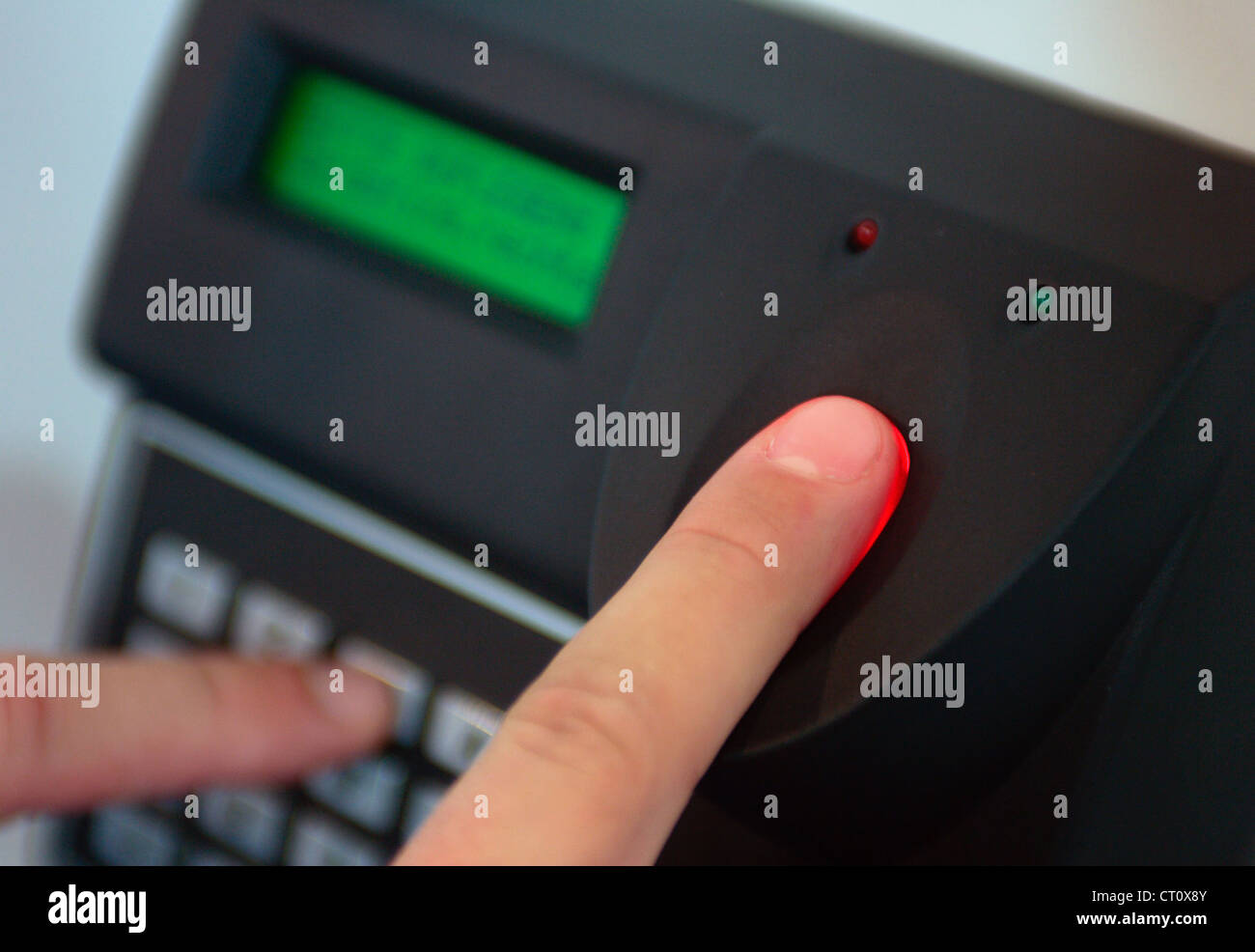 Biometrics, fingerprint scanner Stock Photo - Alamy