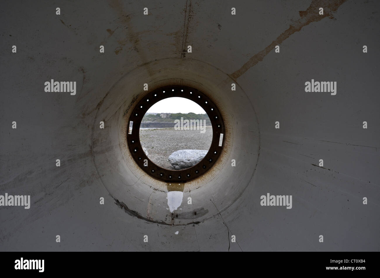 Steel leg from the Excalibur Fugro Seacore drilling rig Holyhead ...