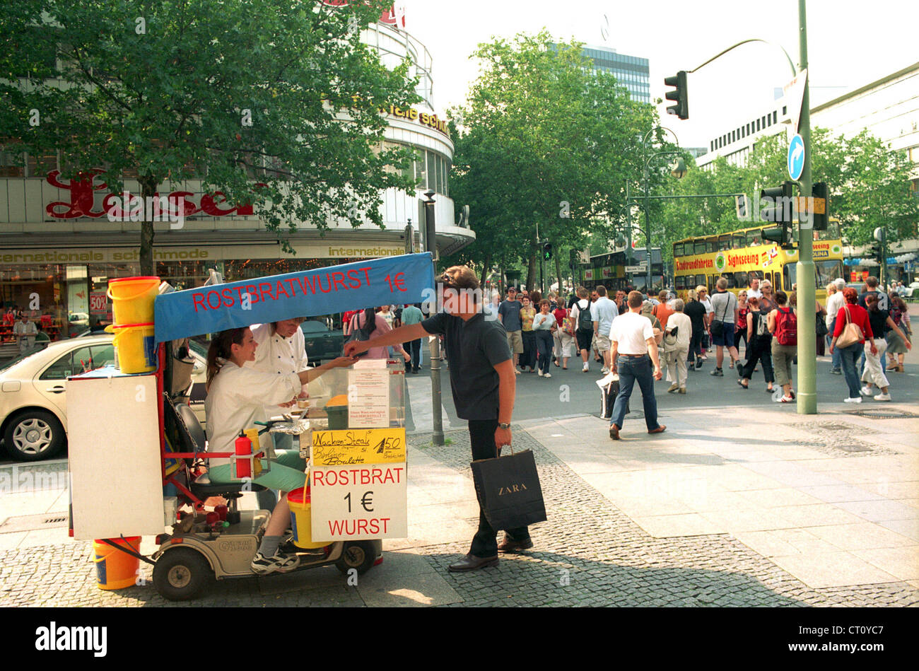 Berlin, rolling food carts Stock Photo - Alamy
