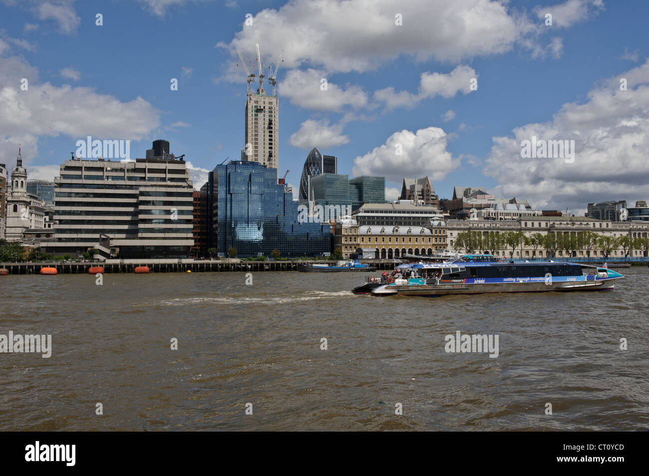 Boat cruising on the Thames river, London, England, UK Stock Photo - Alamy