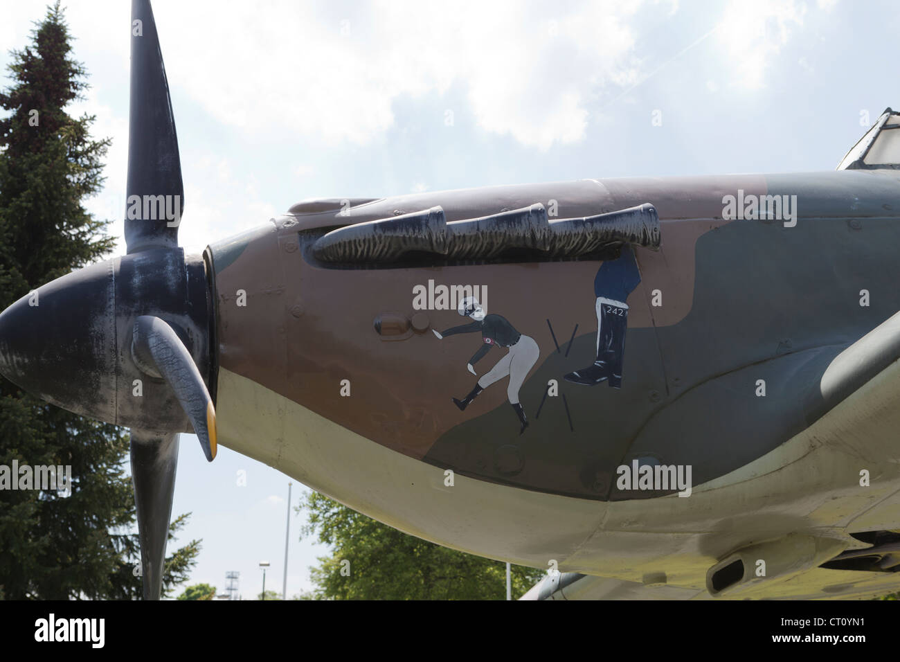 Spitfire Gate Guardian outside RAF Naphill Stock Photo - Alamy